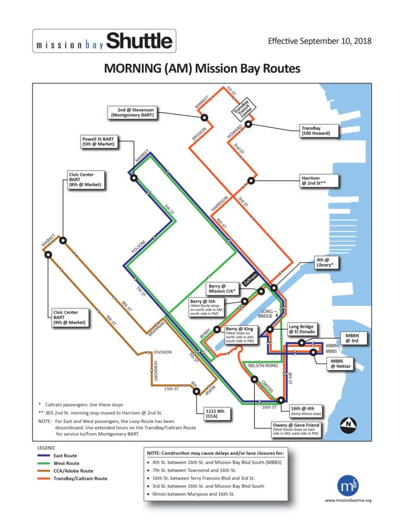 2018-09-10-AM-route-maps-v5 | Mission Bay TMA