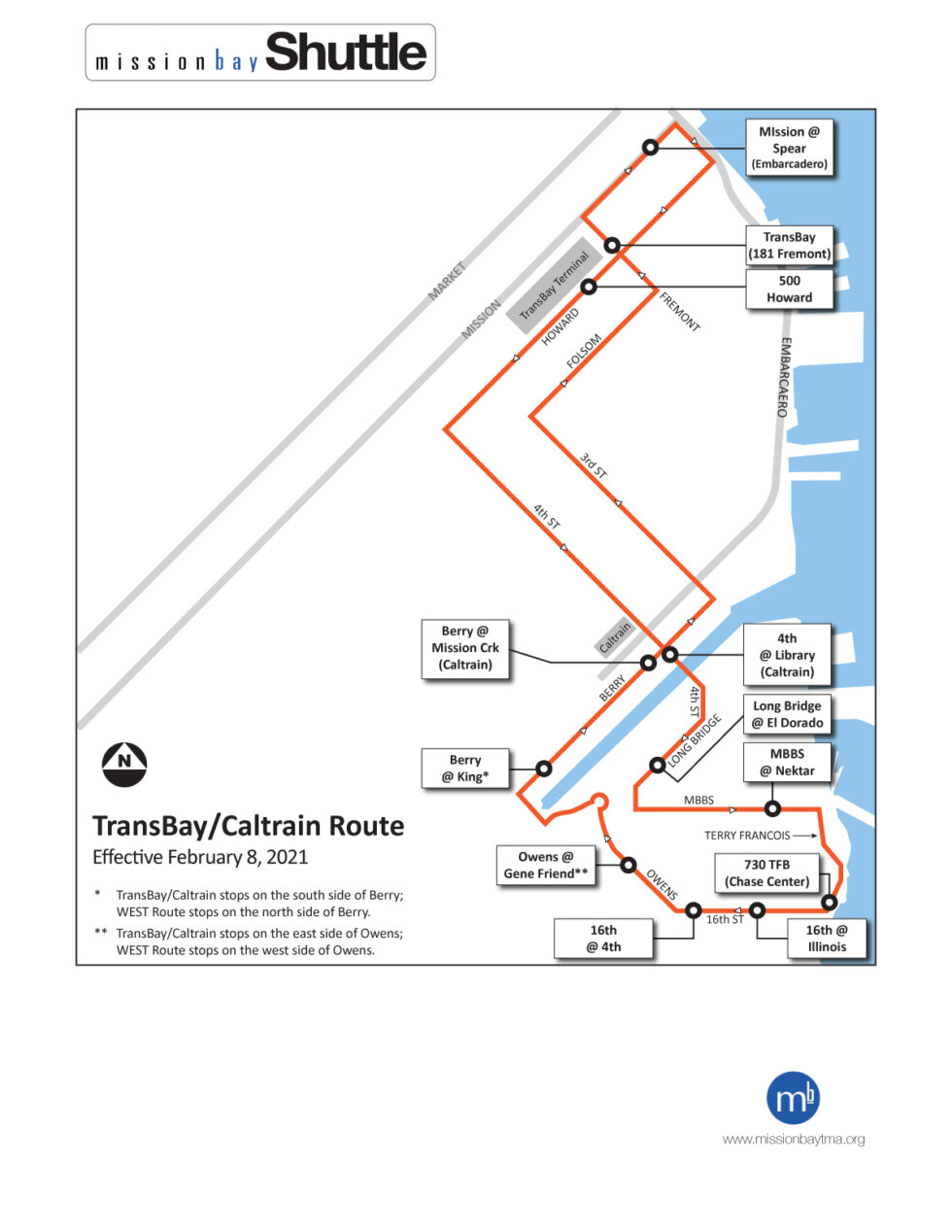 Route Maps | Mission Bay TMA