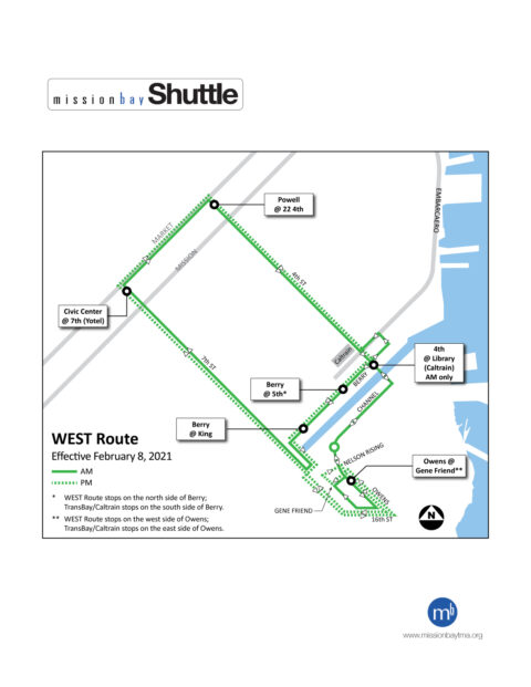 Route Maps | Mission Bay TMA